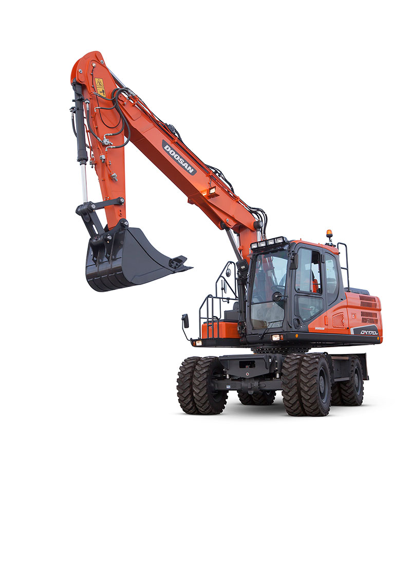 Comércio Máquinas - Nueva excavadora de ruedas Doosan DX170W-5 de alto ...