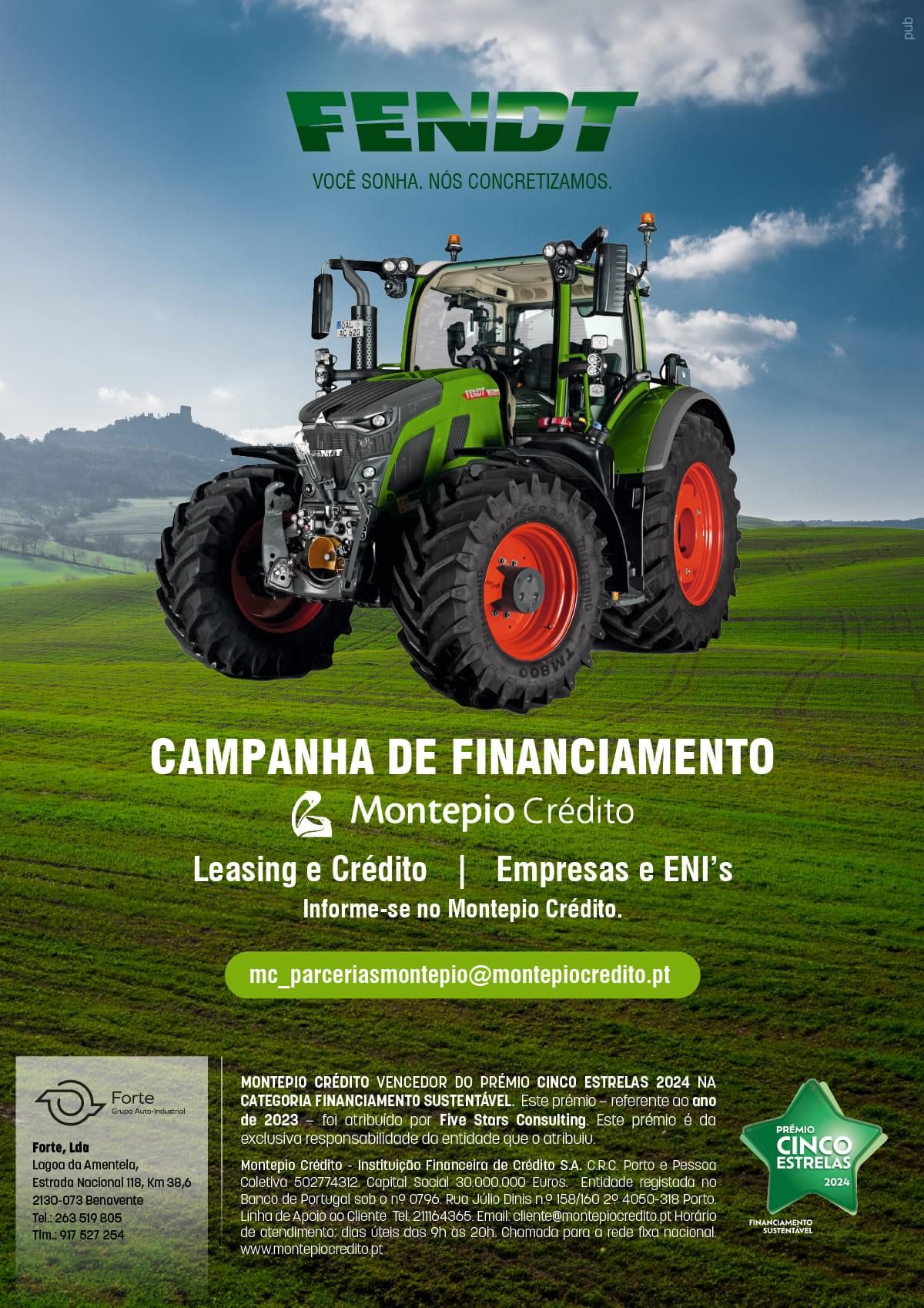 Comércio Máquinas - Campanha de financiamento para máquinas Fendt em vigor